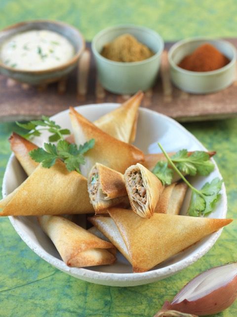 Samoussa de bœuf et sa sauce curry - Scarabée Biocoop